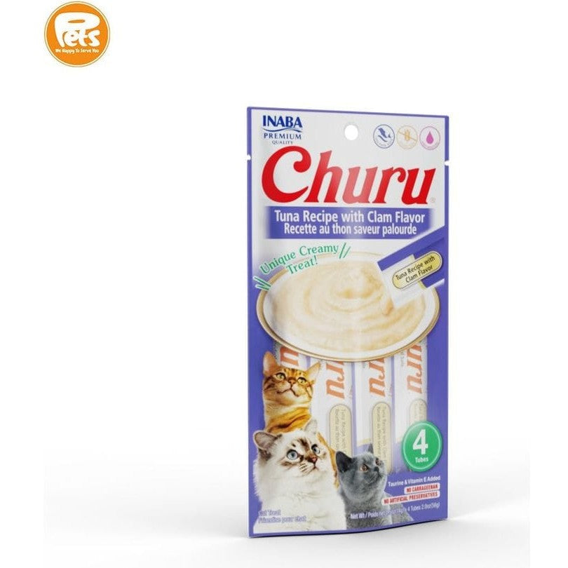Churu Tuna Recipe With Clam Flavor 4 Sticks 56g – Pets Qatar