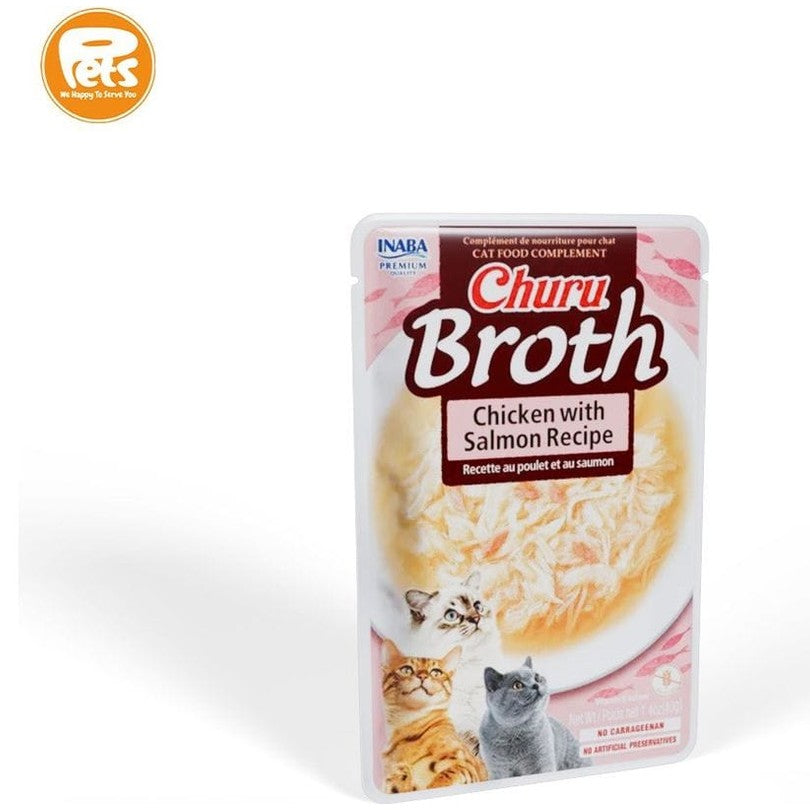 Churu Broth Chicken with Salmon Recipe – Pets Qatar