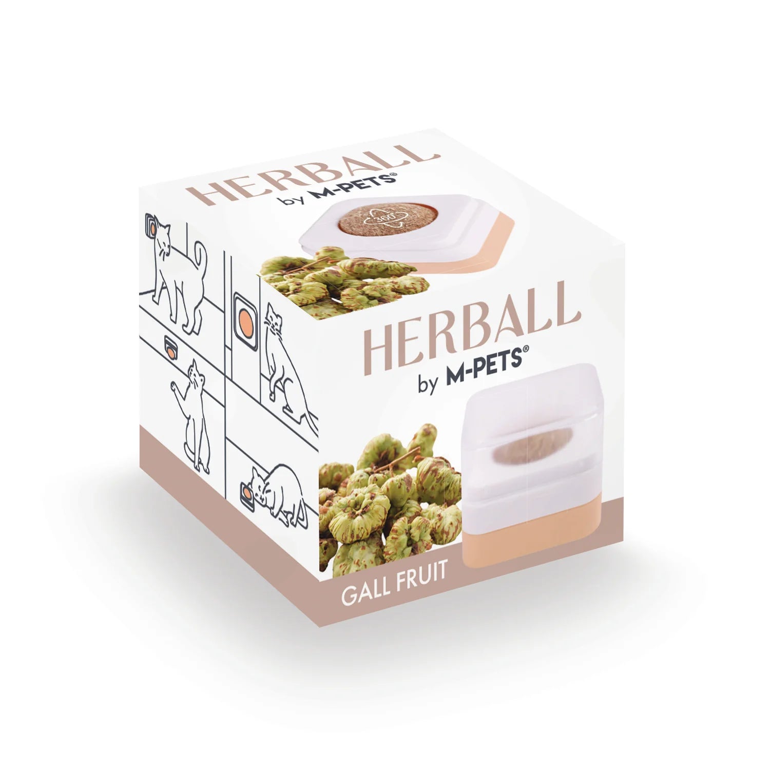 HERBALL Gall Fruit ball - Beige – Pets Qatar