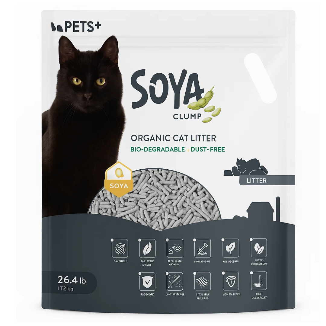 SOYA Cat Litter CHARCOAL 6kg 15 L- Paper Bag Packaging – Pets Qatar