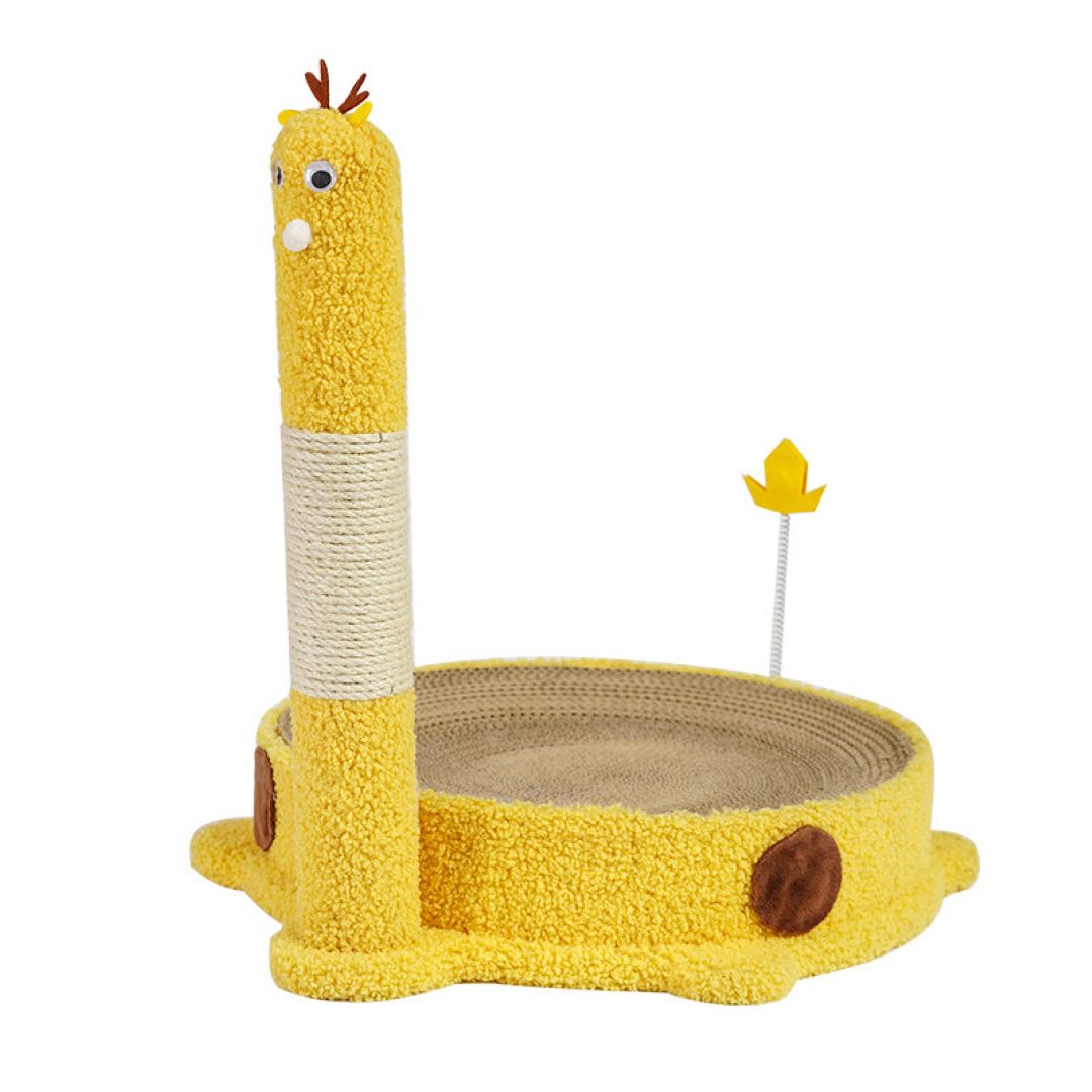 Modern yellow Giraffe Cat Scratcher 37*43cm – Pets Qatar