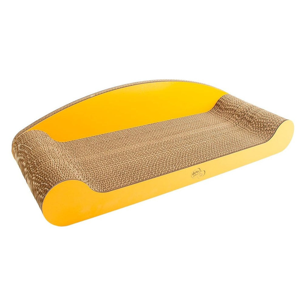 Curved cardboard scratching board with catnip – Pets Qatar