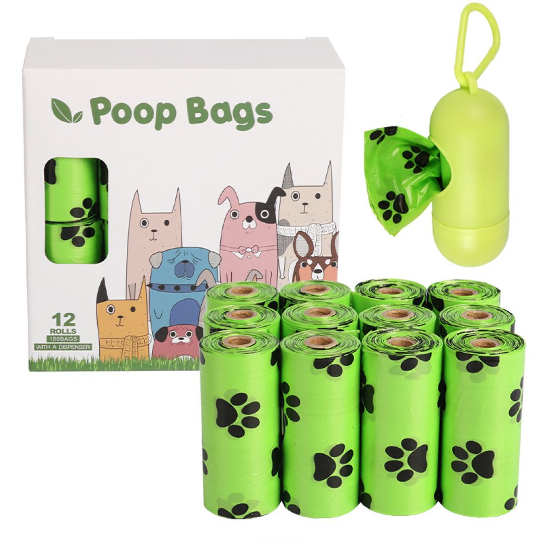 Epi Degradable Bag (Footprint Printing) 12 Rolls+Dispenser/Box – Pets Qatar