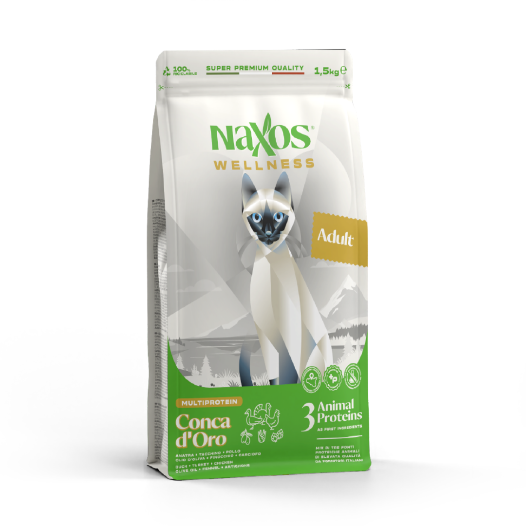 Naxos Adult Conca d’Oro Muscle & Liver Dry Cat Food 1.5kg – Pets Qatar