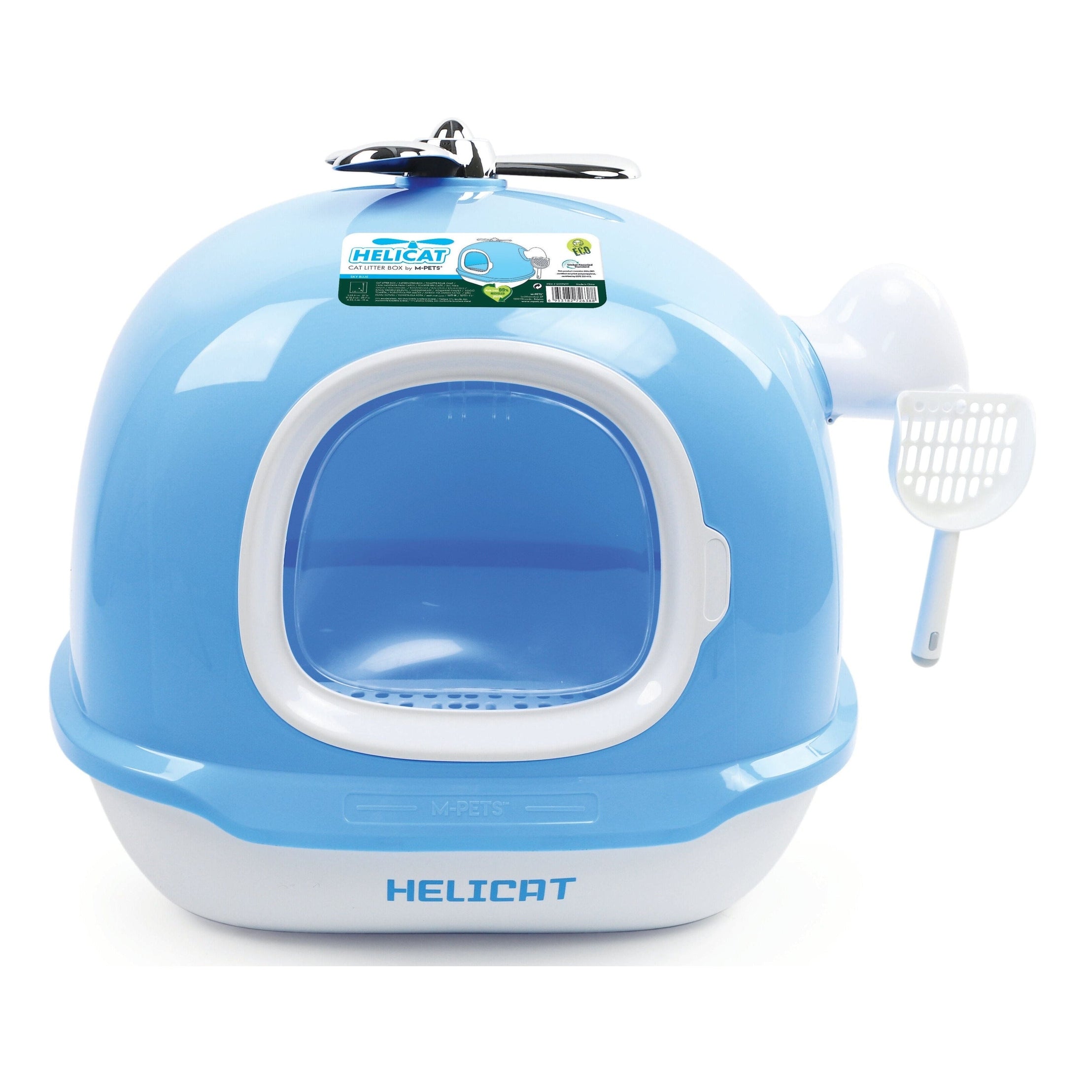 Helicat Cat Litter Box Blue – Pets Qatar