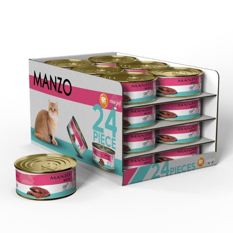 KITTEN MANZO BEEF 24x80g cans AEQUIL CHEF Marpet – Pets Qatar