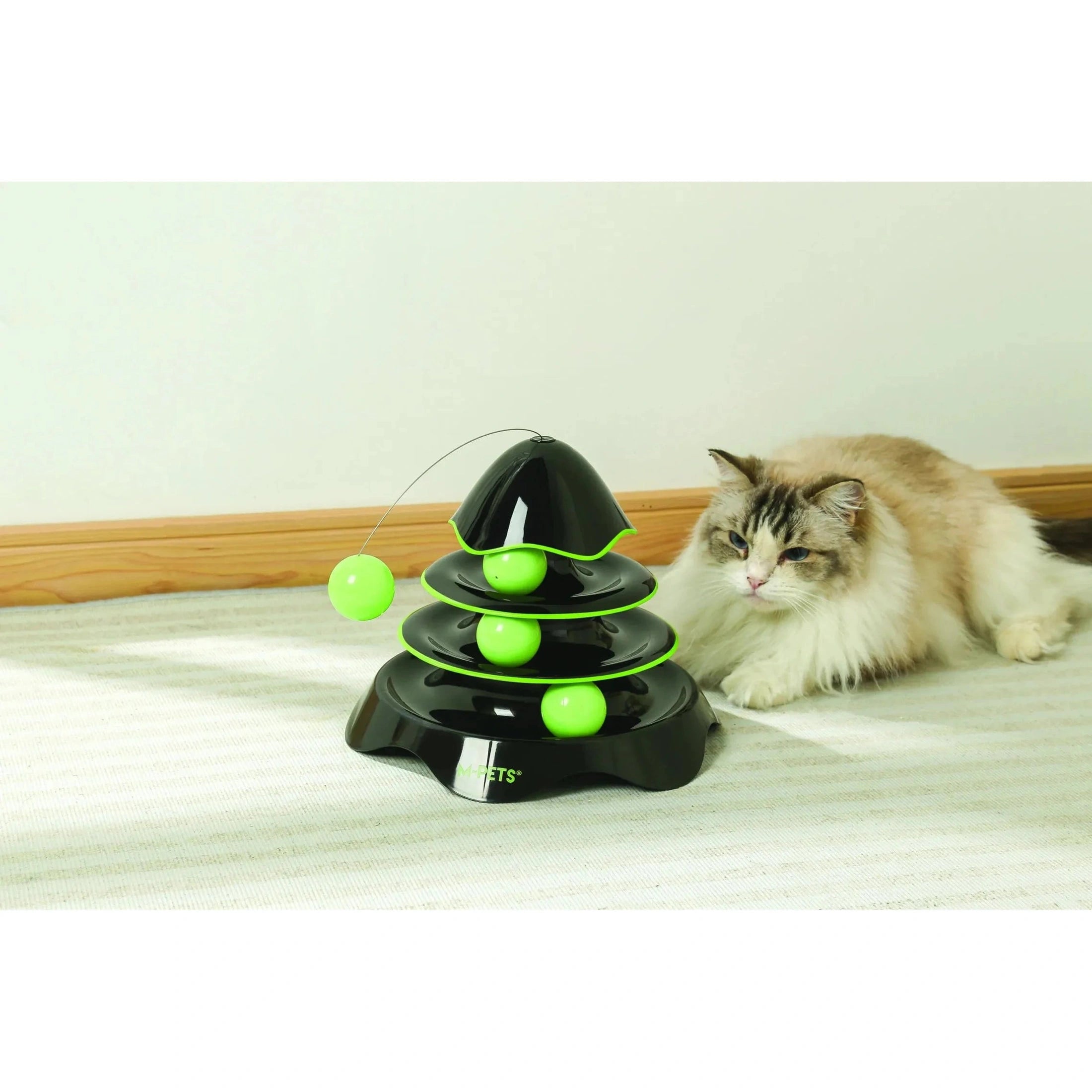 PLAY TOWER Rocket Cat Toy Black and green – Pets Qatar