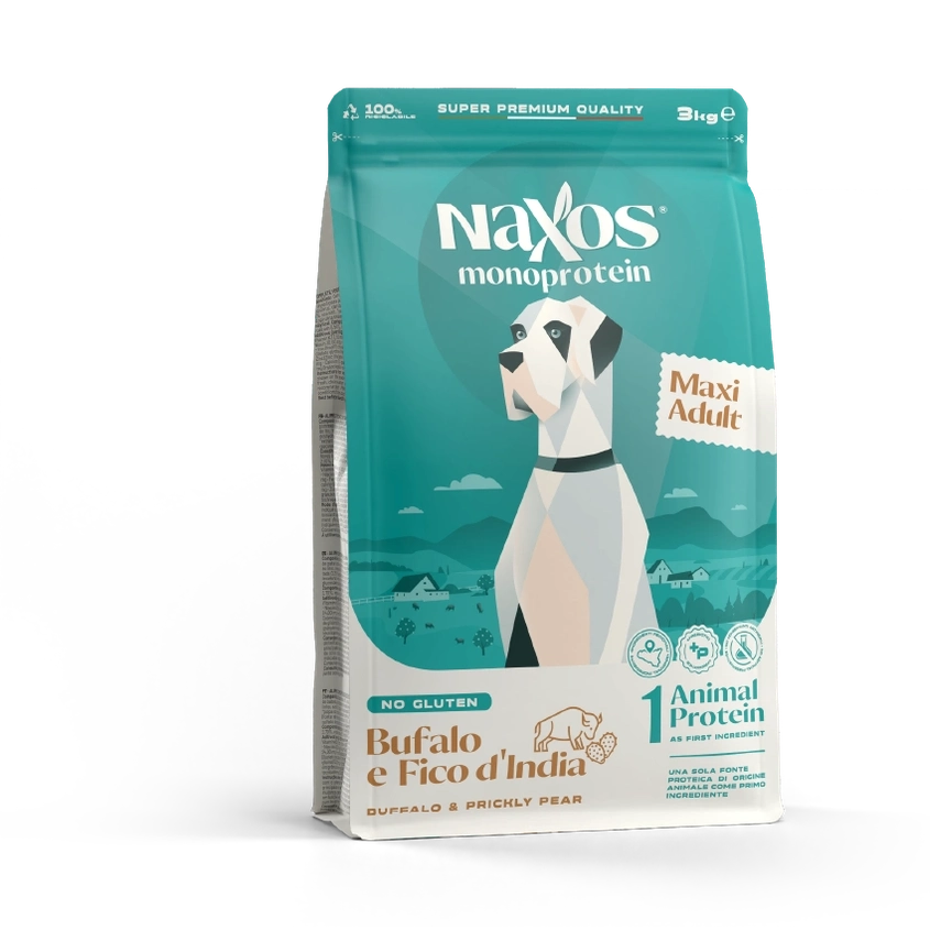 Naxos ADULT MAXI Bufalo and prickly pear 3kg – Pets Qatar