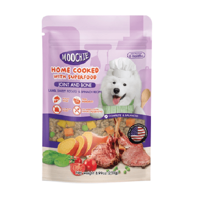 Moochie Home cook Lamb Sweet Potato & Spinach Recipe 255G Pouch – Pets ...