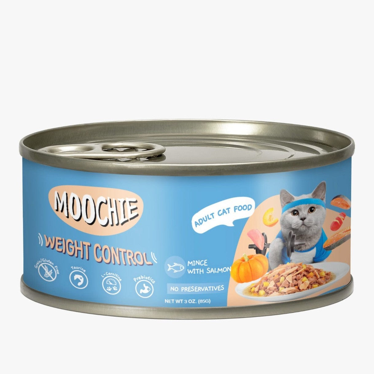 Moochie Mince With Salmon (Weight Control) 85G. Can – Pets Qatar