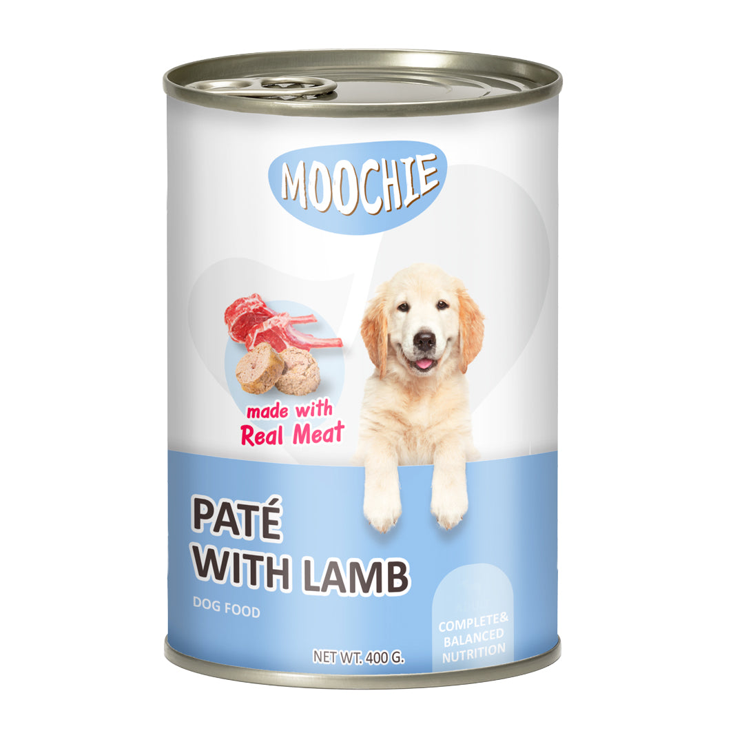 DOG FOOD MOOCHIE PATE WITH LAMB 400g – Pets Qatar