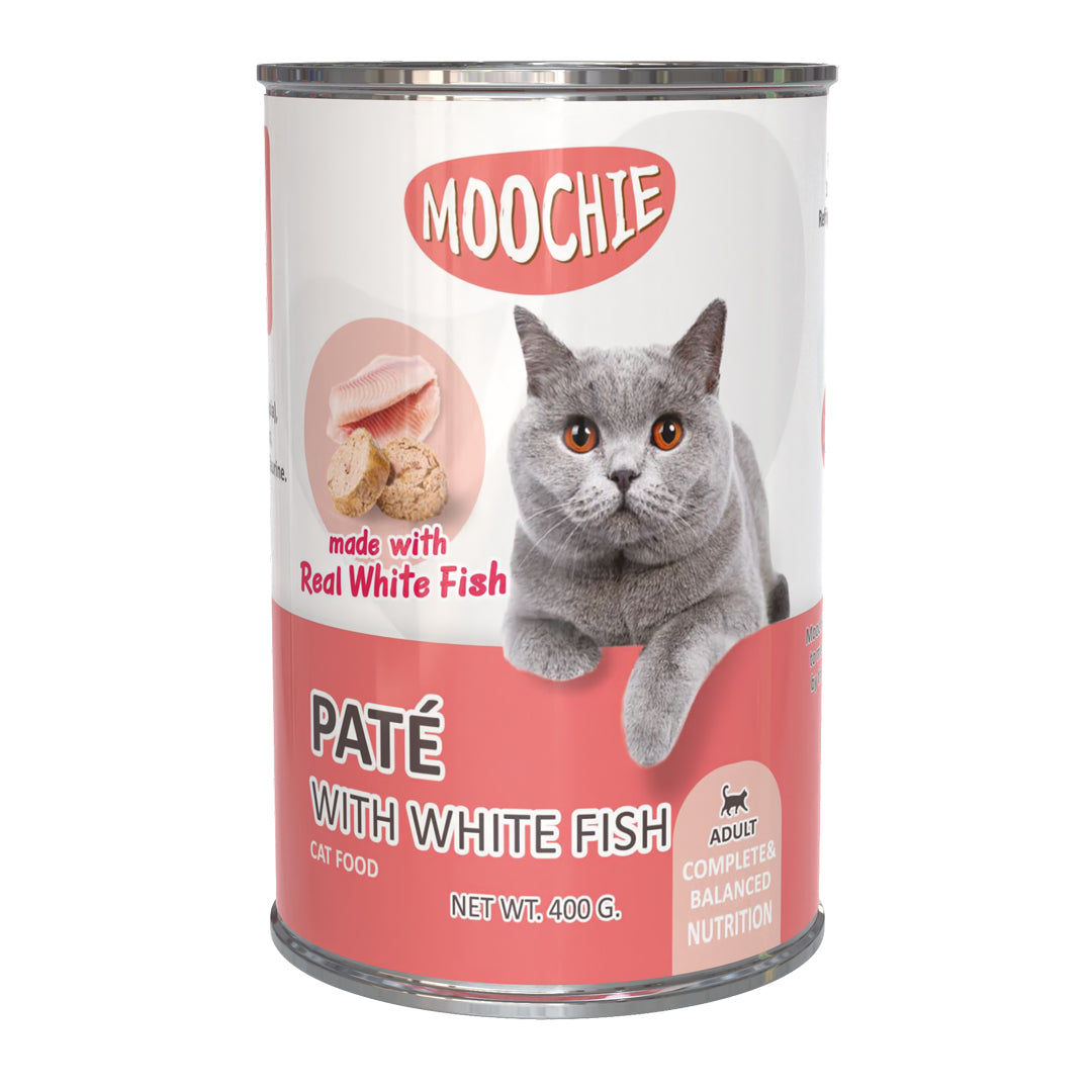 MOOCHIE PATE WITH WHITE FISH 400g – Pets Qatar