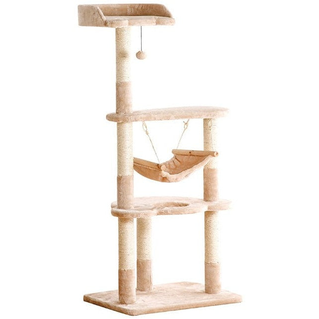Pawise Multi-Level Plush Fabric Cat Tree with Scratching Posts 60x45x1 ...