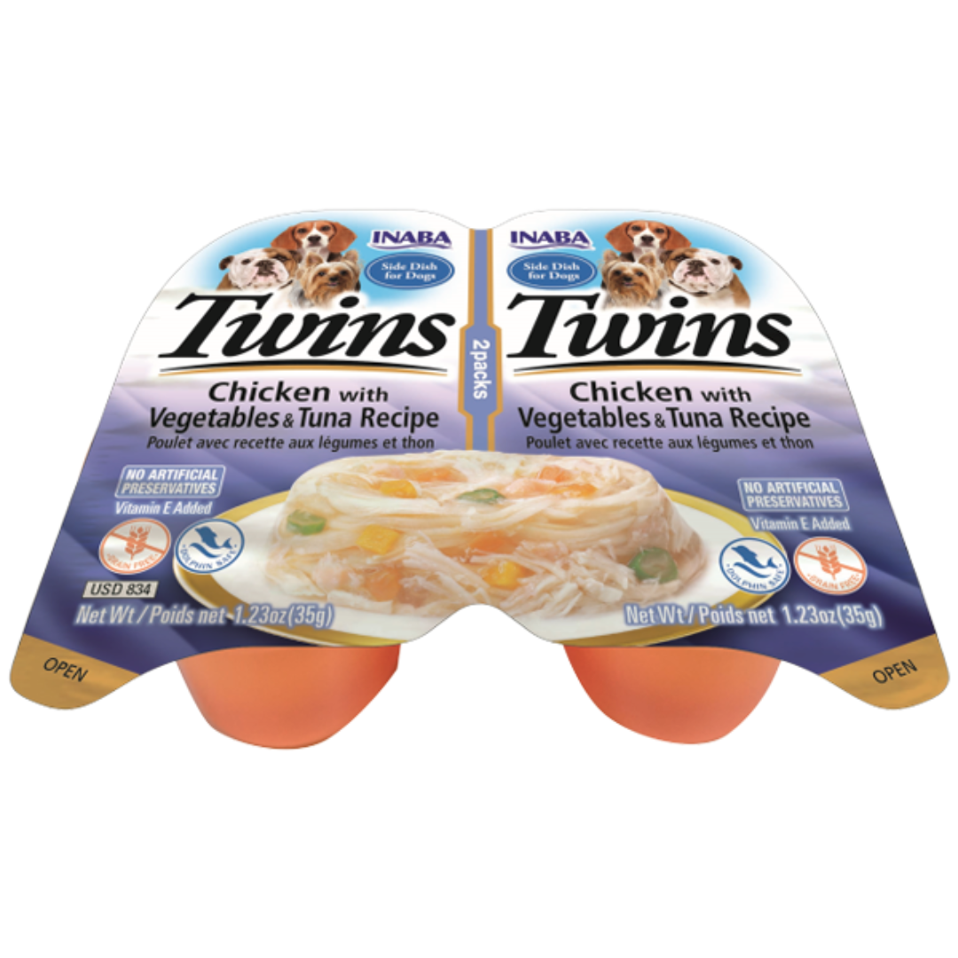 Twins Chicken with Vegetables & Tuna Recipe 2x35g – Pets Qatar