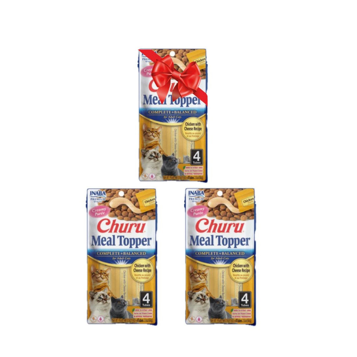 Churu Complete & Balanced for Adult Cats Chicken with Cheese Recipe 56 ...