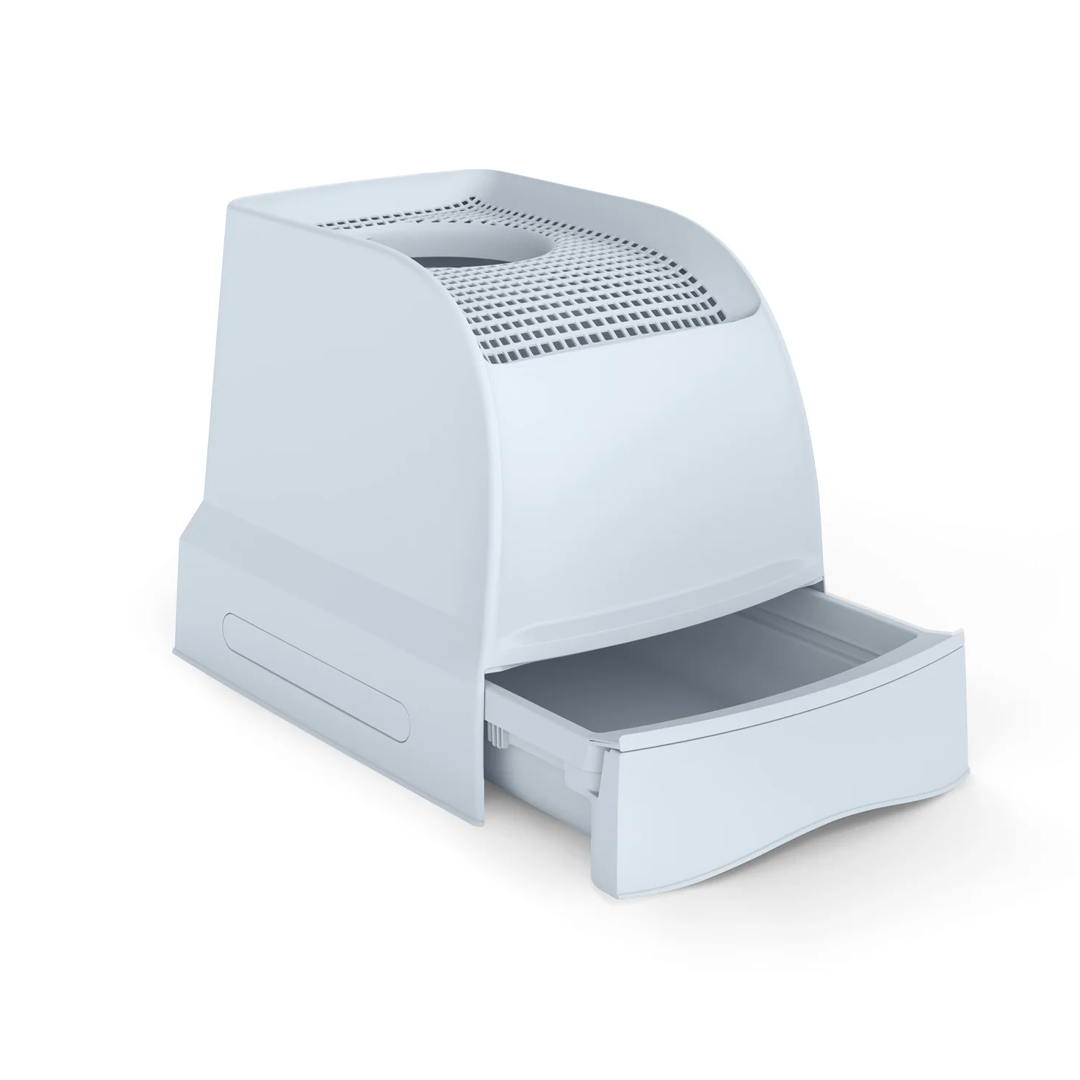 IMAC Frida Light Blue Spill-Proof Cat Litter Box, 40x56x43.5cm – Pets Qatar