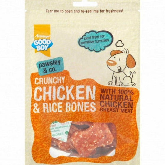 Crunchy Chicken & Rice Bones - 100G – Pets Qatar