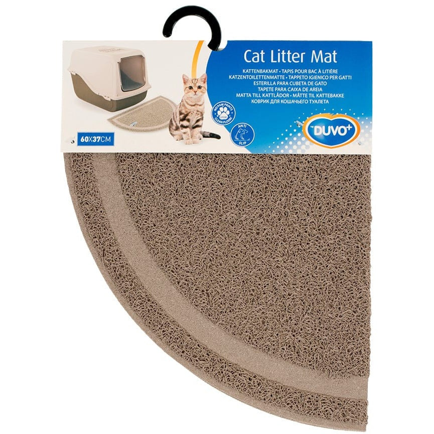 Cat Litter Mat Half-Round 60x37cm grey – Pets Qatar