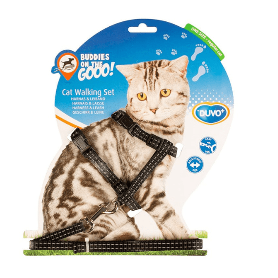 CAT WALKING SET REFLECTIVE UNI 20-35cm / 10mm - 125cm black – Pets Qatar