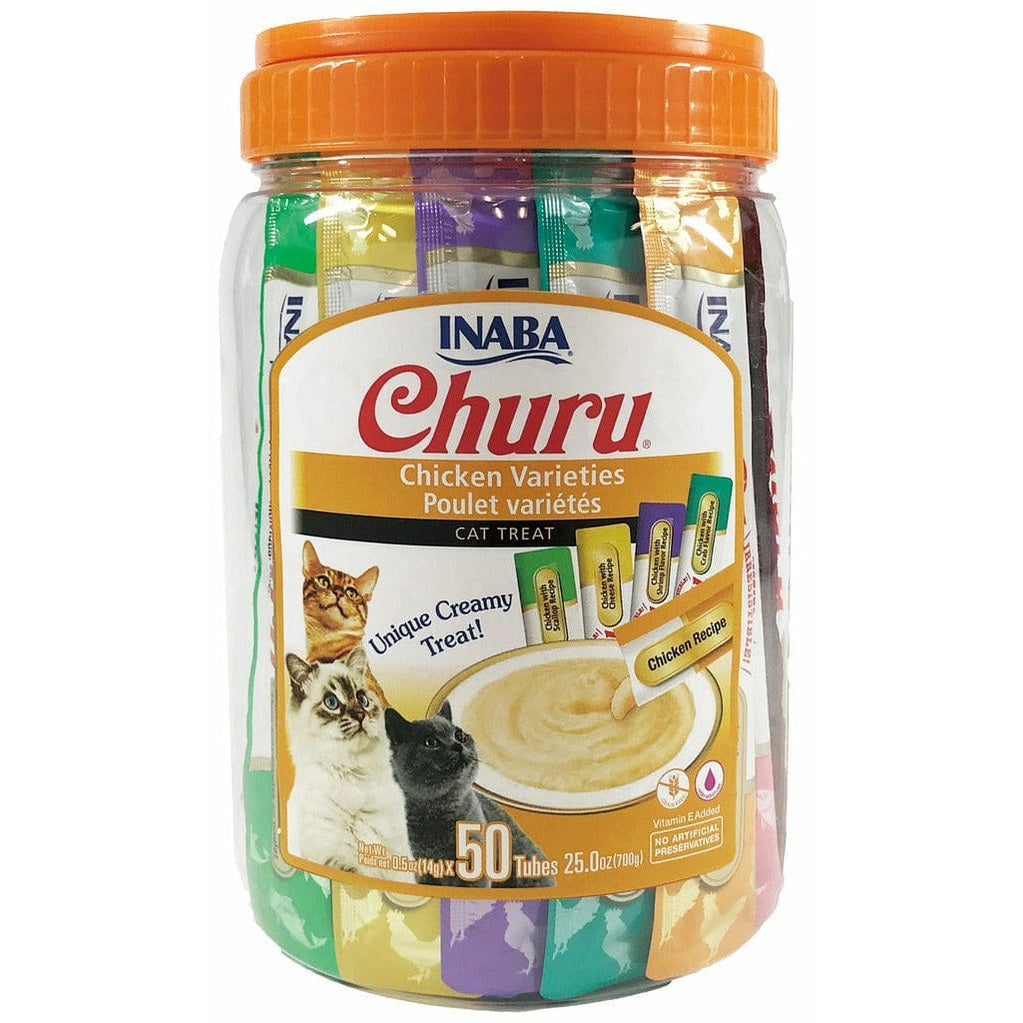 Churu Chicken Varieties 14 g X 50 tubes in 1 bottle – Pets Qatar