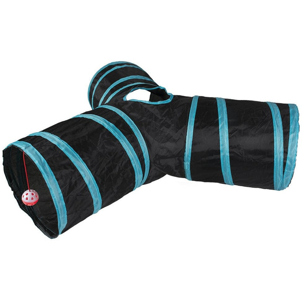 Play tunnel labyrinth 80x25cm blue/black – Pets Qatar