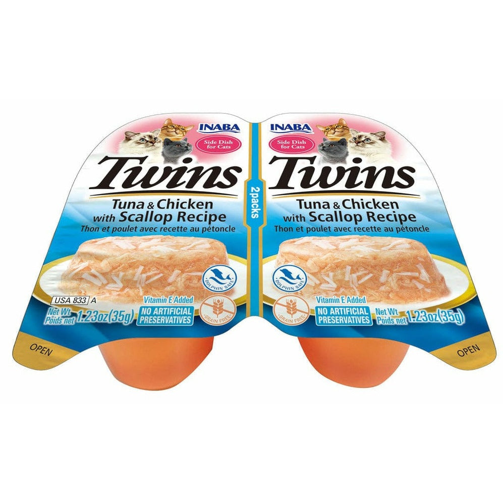 Twins-Tuna & Chicken with Scallop Recipe 35 g x 2 cups – Pets Qatar