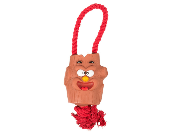 VINYL TOY TREE TRUNK 30x10cm red/purple – Pets Qatar