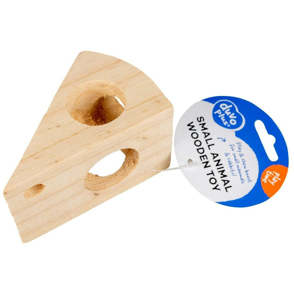 Duvoplus Wooden Cheese Chew Toy for Small Rodents | Natural Dental ...