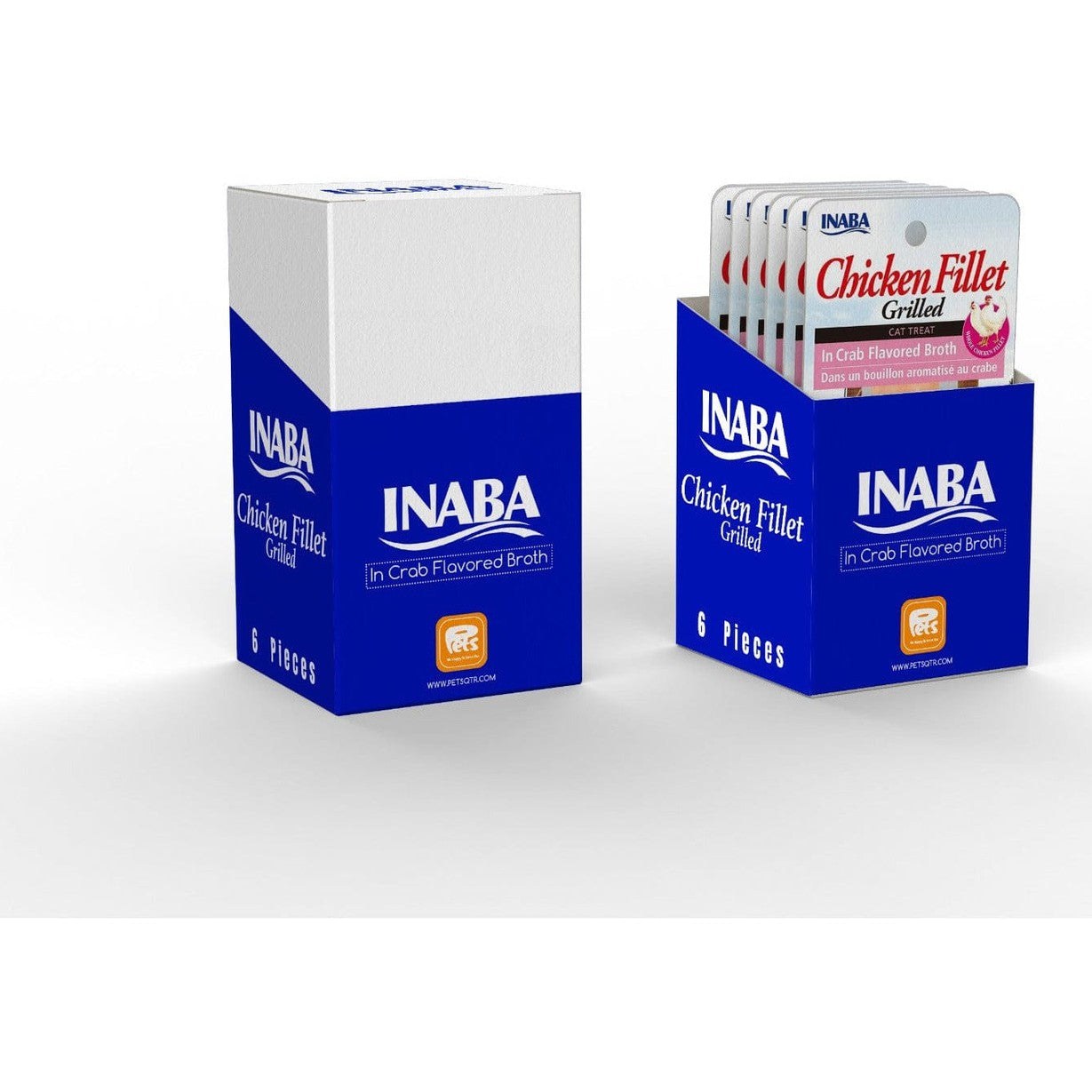 Crab Flavored Broth (INABA Grilled Chicken Fillet) 15gx6 pcs – Pets Qatar